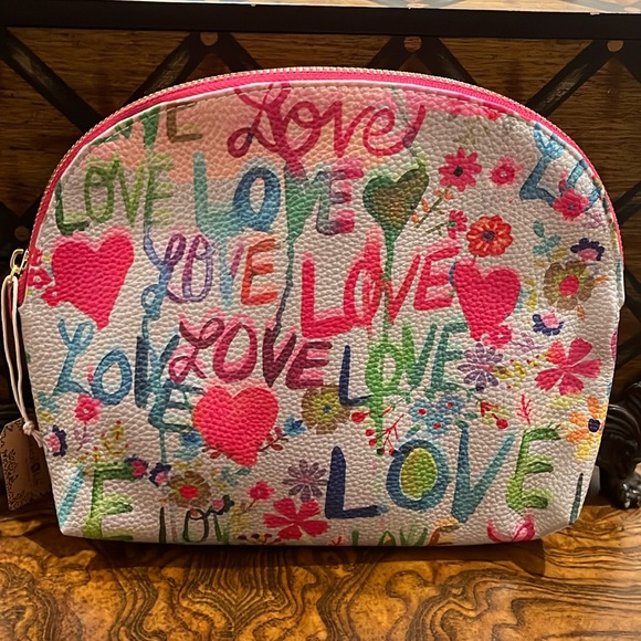 NATURAL LIFE | Bags | Natural Life Leather Love Large Makeup Bag | Poshmark